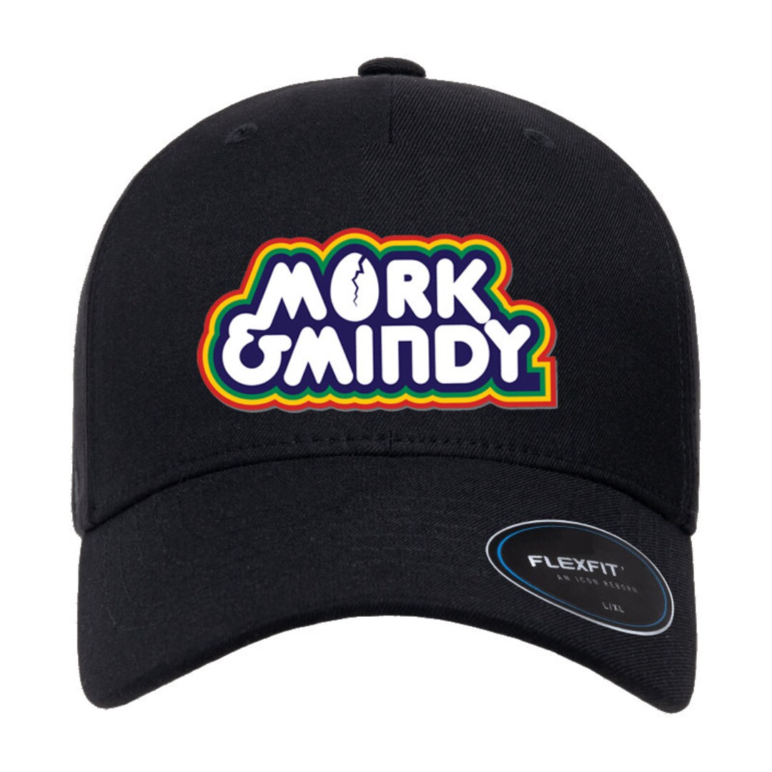 Mork & Mindy 70s Movie Logo Men's Black Baseball Cap Hat Adult Size - Etsy