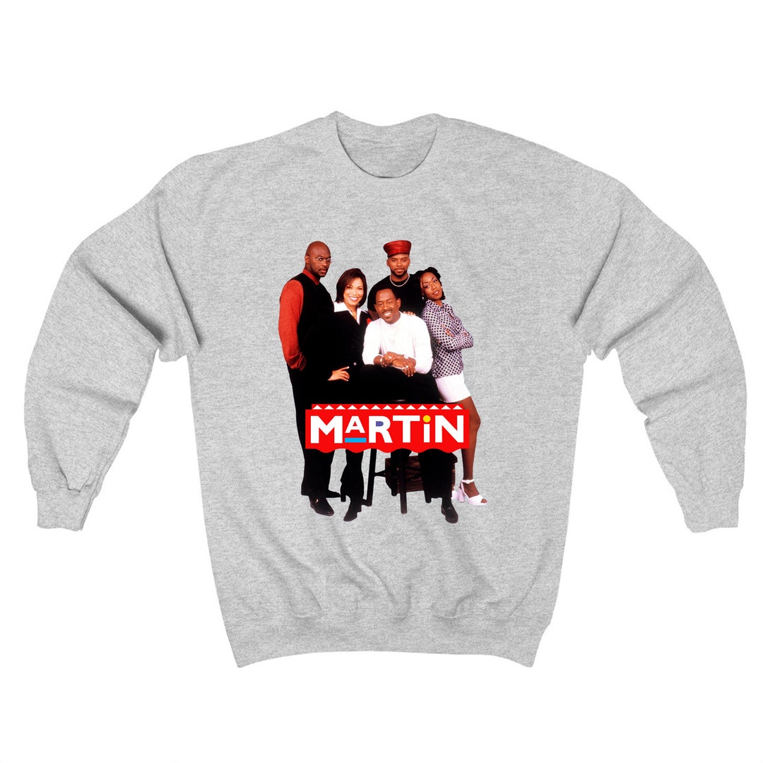 Martin Retro TV Show Logo Men's Red Grey Navy Sweatshirt Size S to 3XL ...