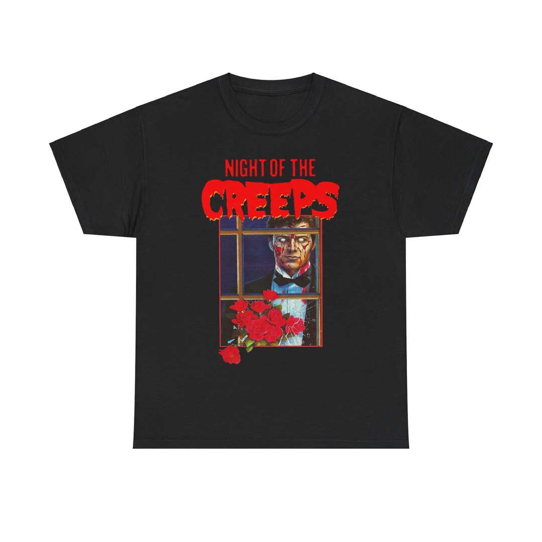 Night of the Creeps Horror Movie Logo Men's Black Navy White T-shirt ...