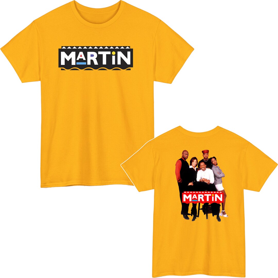 Martin Retro TV Show Symbol Men's Navy Gray Gold Blue T-shirt Size S to ...