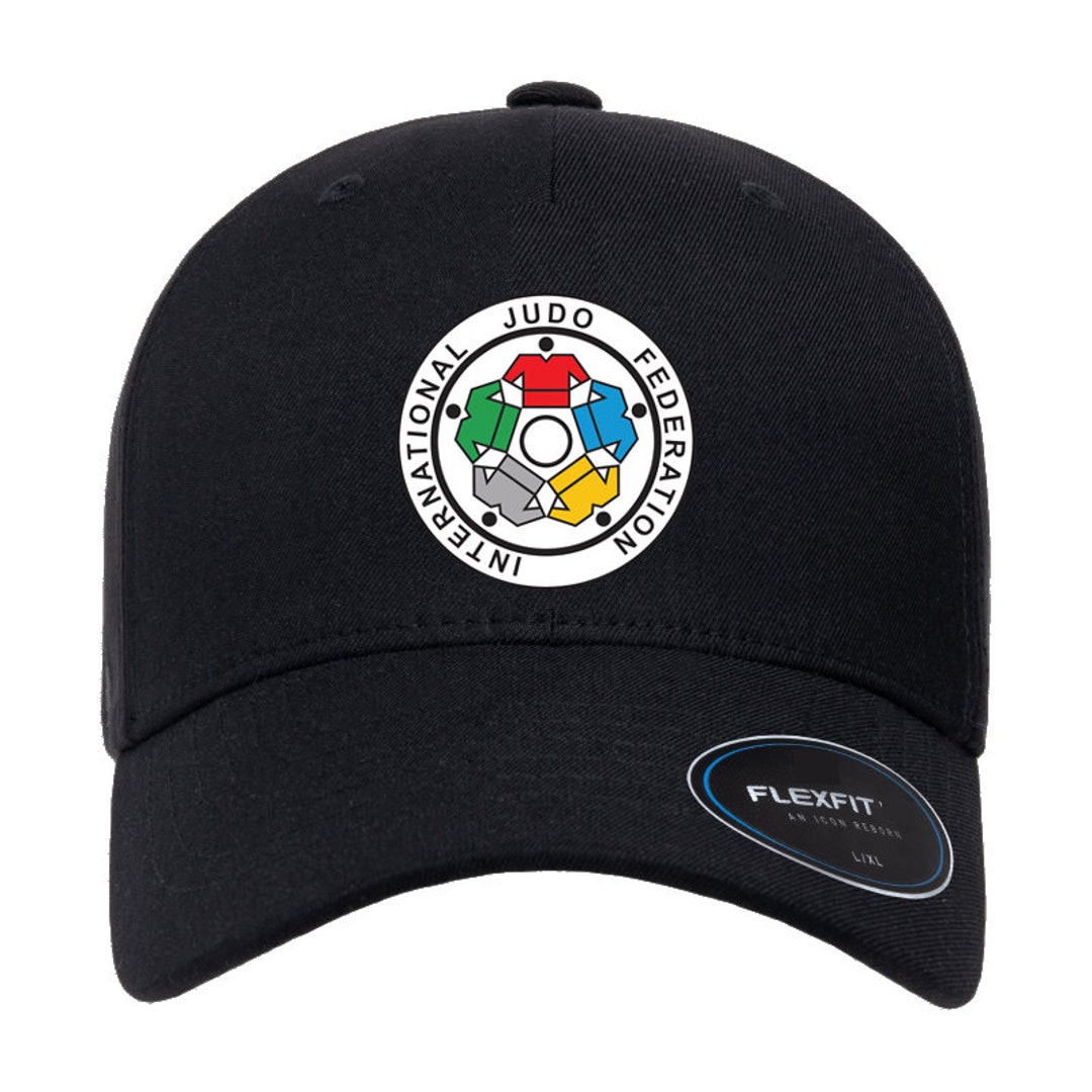 IJF International Judo Federation Logo Men's Black Baseball Cap Hat ...