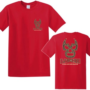 Lucha Libre Underground Logo Wrestling Legend Symbol Men's Navy Gray ...