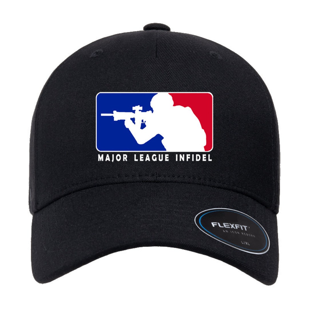 MLI Major League Infidel Logo Men's Black Baseball Cap Hat Adult Size ...