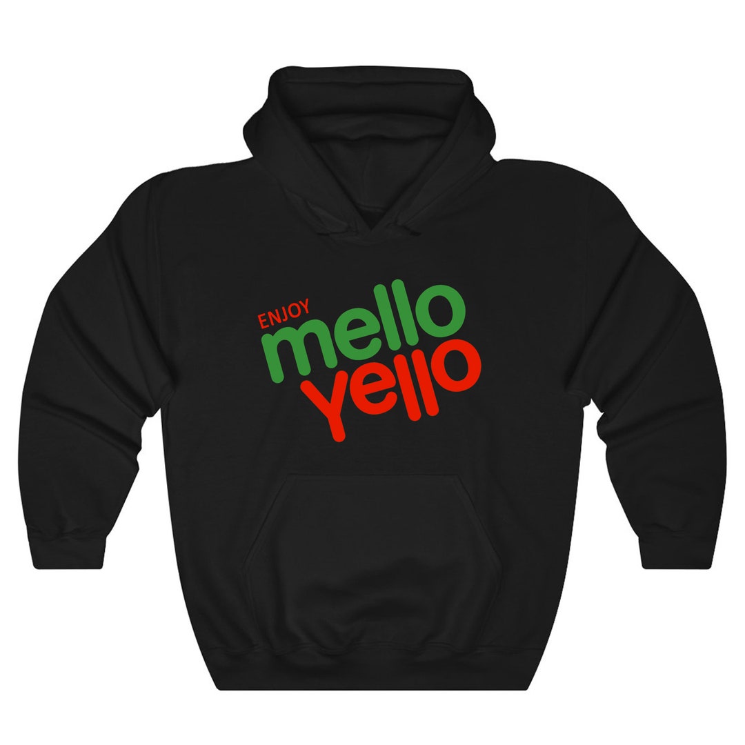 Cole Trickle Enjoy Mello Yello Black Navy Gray Hoodie Sweatshirt Size S ...