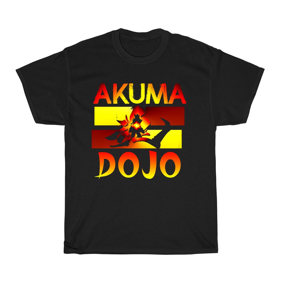Akuma Dojo Logo Akuma Gouki Street Fighter Men's Black T-shirt Size S ...