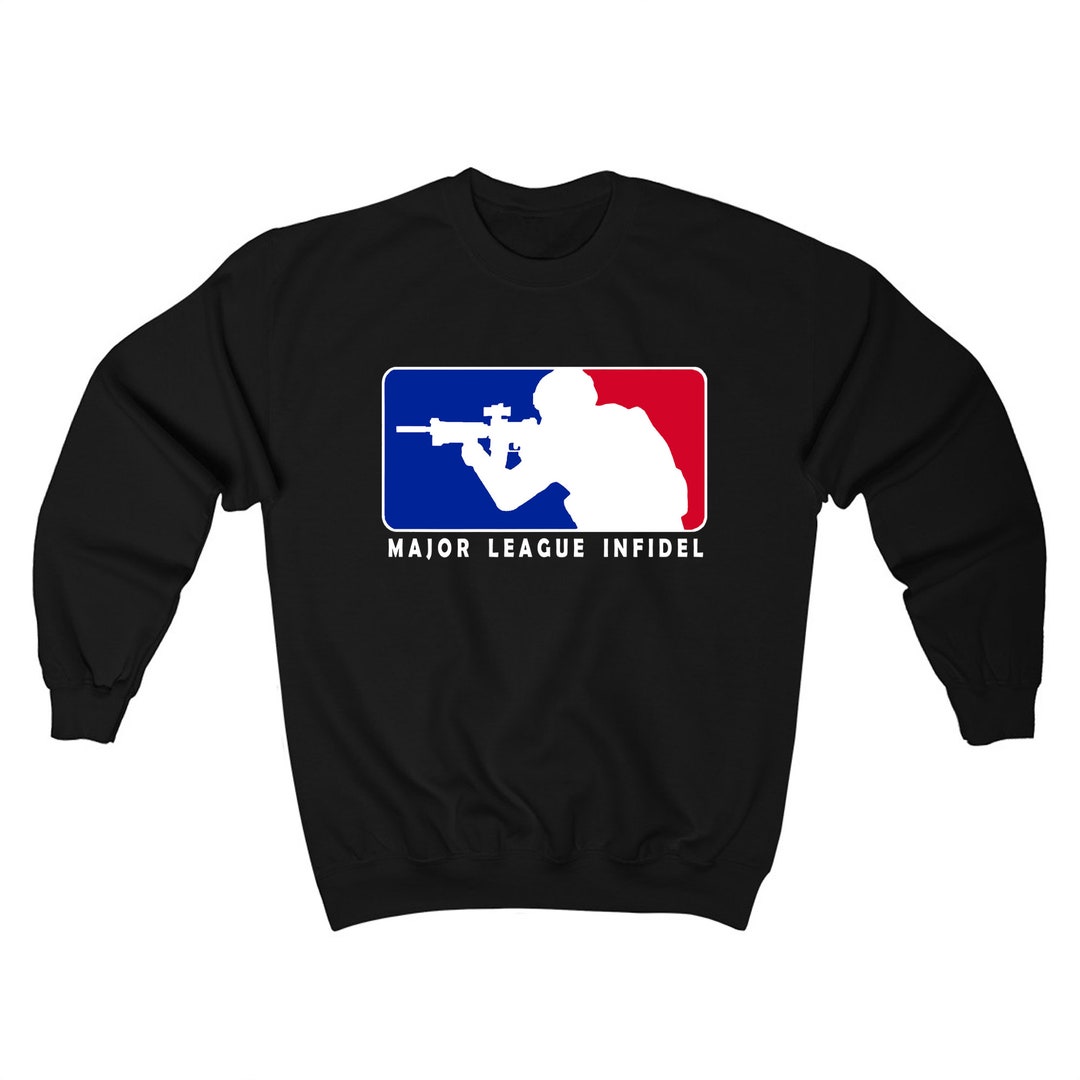 MLI Major League Infidel Logo Symbol Men's Navy Grey Black Sweatshirt ...