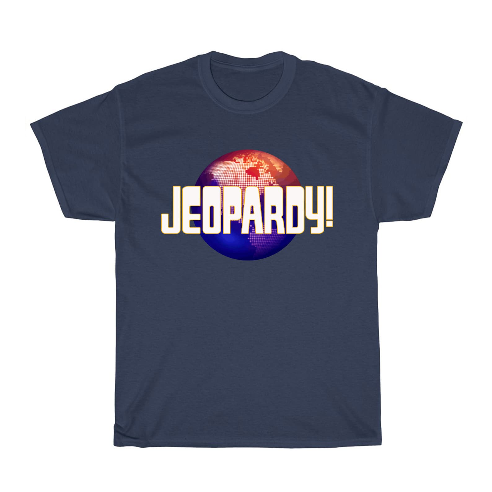 Jeopardy TV Game Show Logo Men's Red Navy Black T-shirt - Etsy