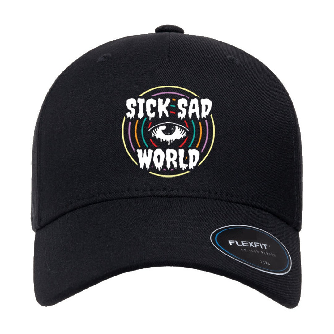 Daria Sick Sad World Eye Logo Men's Black Baseball Cap Hat Adult Size ...