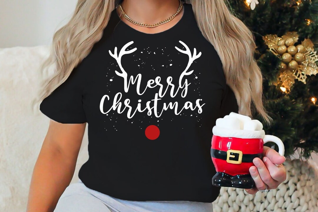 Merry Christmas Tree Shirt, Christmas T Shirt, Cute Christmas Shirt ...