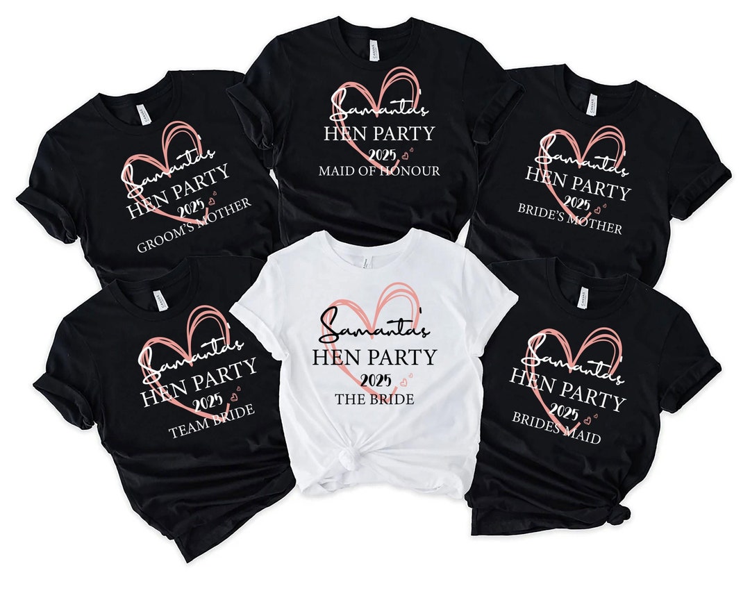 Personalised Hen Party T Shirts, Team Bride T Shirt, Hen Party Shirt ...