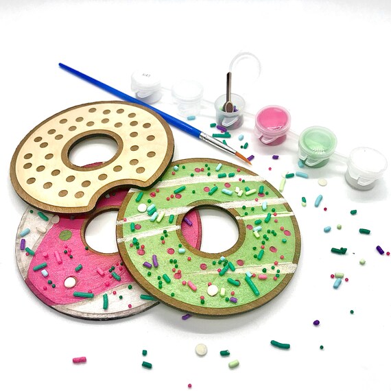Donut Painting Kit Kids Activity Birthday Party Idea Party - Etsy