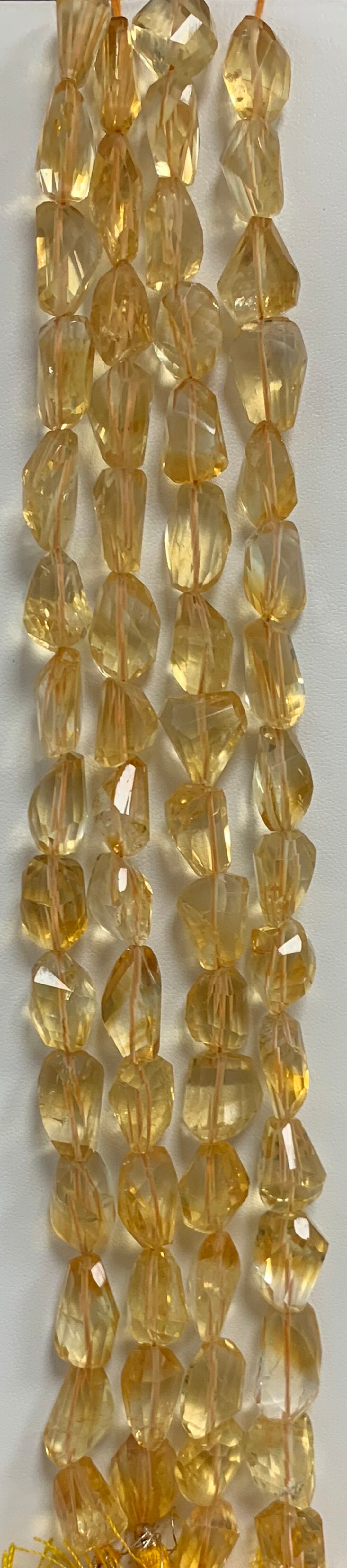 Faceted Citrine Gemstone Bead Strand: November Birthstone, DIY Jewelry ...