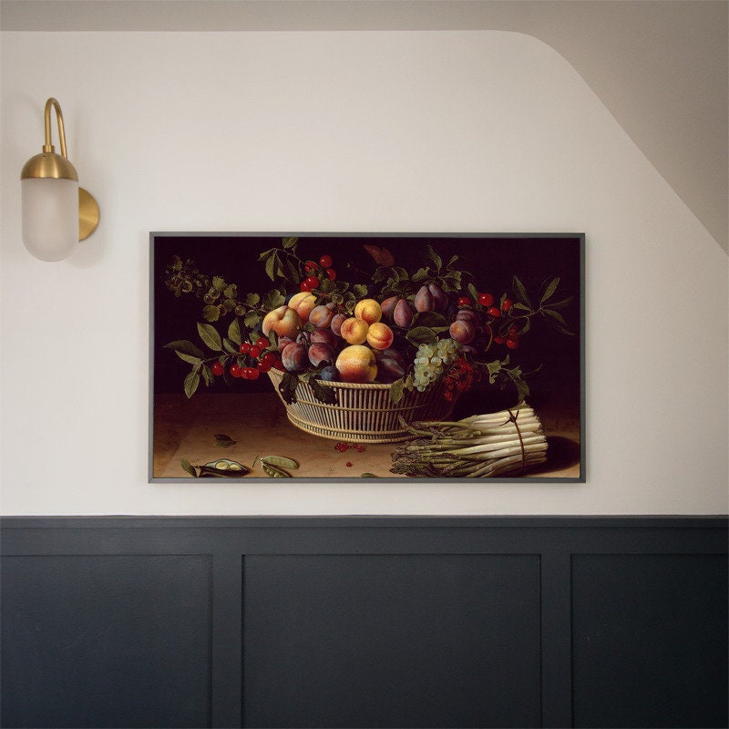 Samsung Rahmen TV-Kunst Stillleben Korb von Obst ein Spargel - Etsy.de