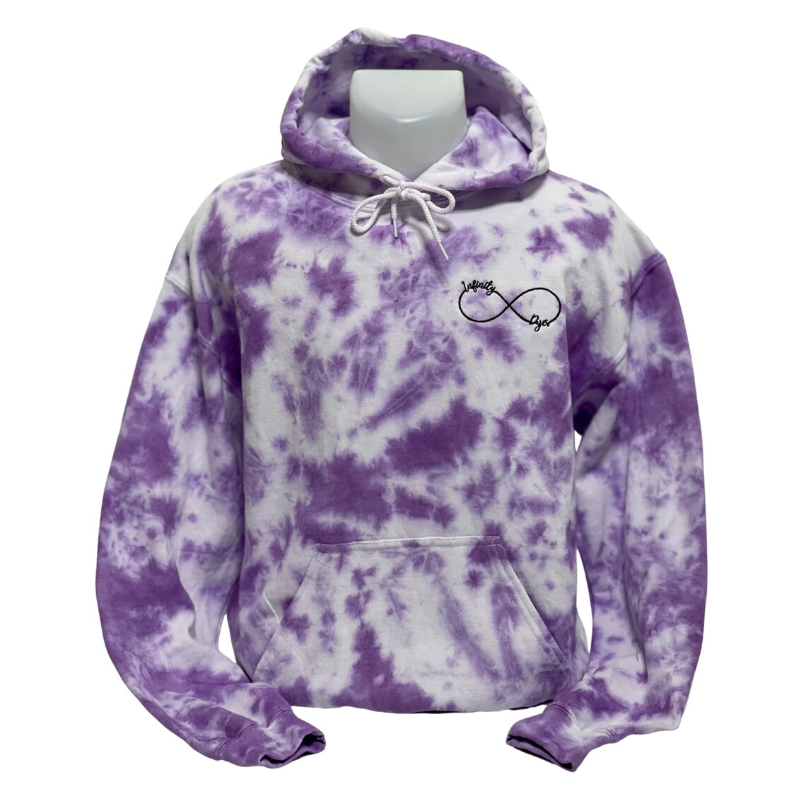 Custom Made Tie Dye Splotchy Hoodie Purple And White Adult Etsy