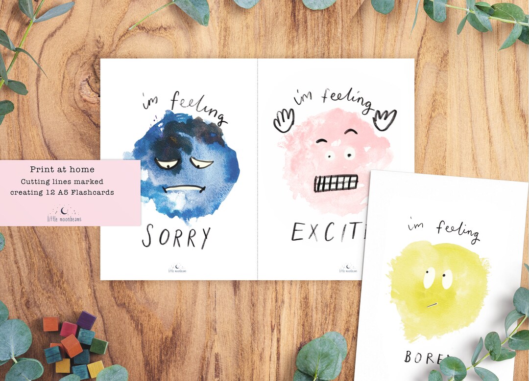 Emotion Posters / Flashcards A5, Feelings, Moods & Emotions ...