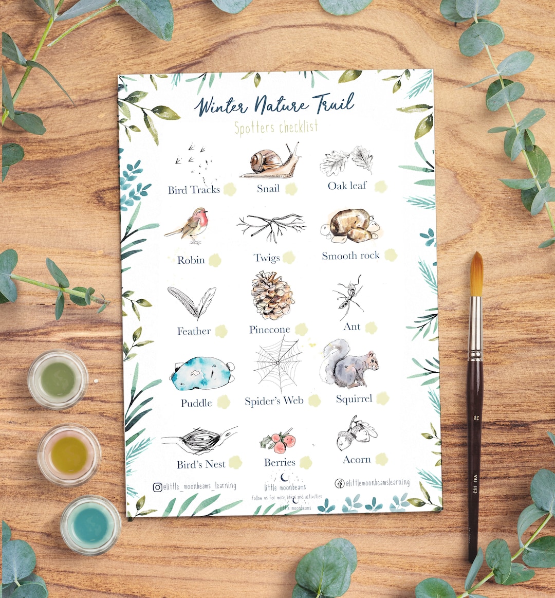 Winter Nature Walk Checklist Scavenger Hunt, Primary, E.Y.F.S, Toddler ...
