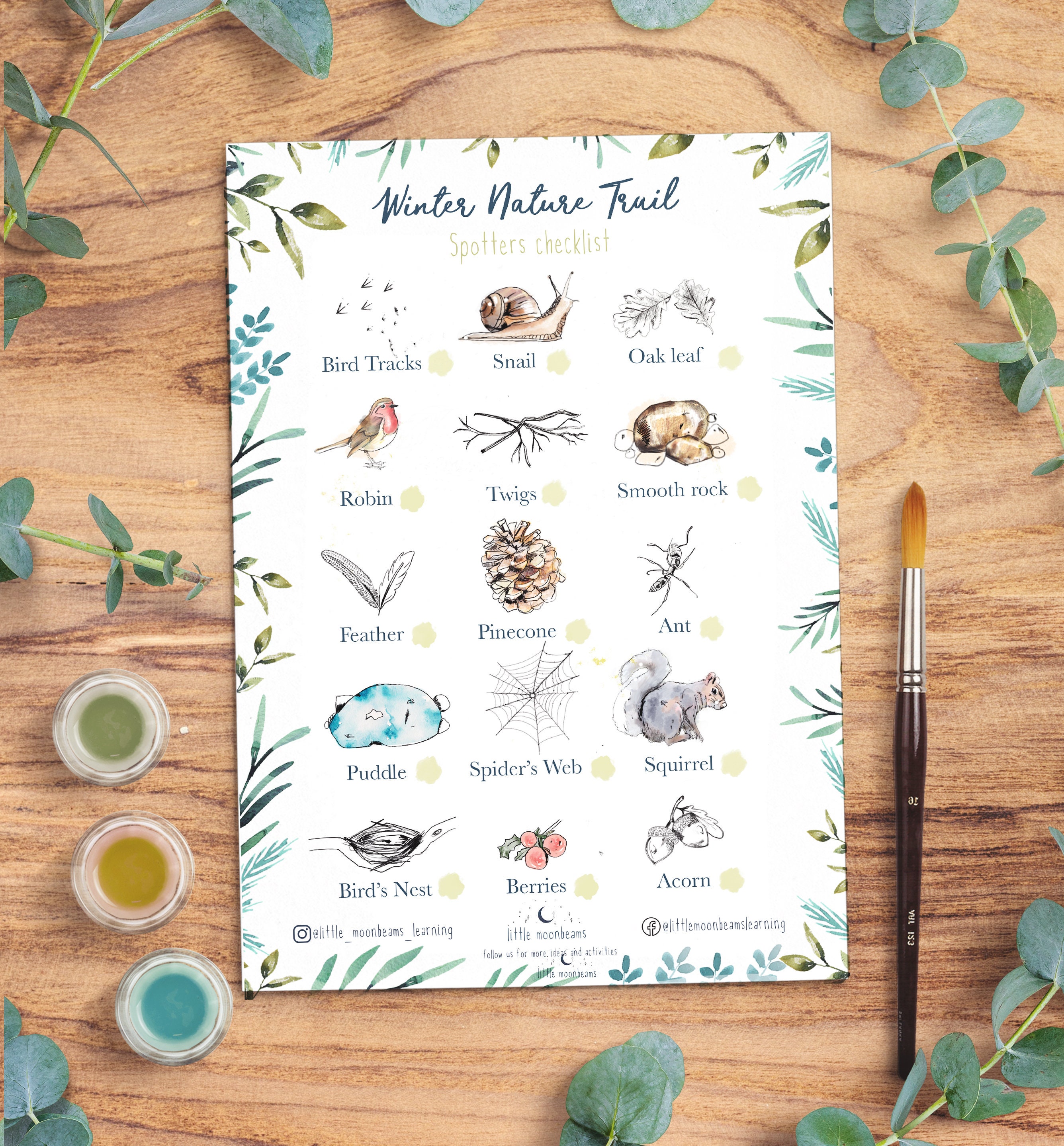 Winter Nature Walk Checklist Scavenger Hunt, Primary, E.Y.F.S, Toddler ...