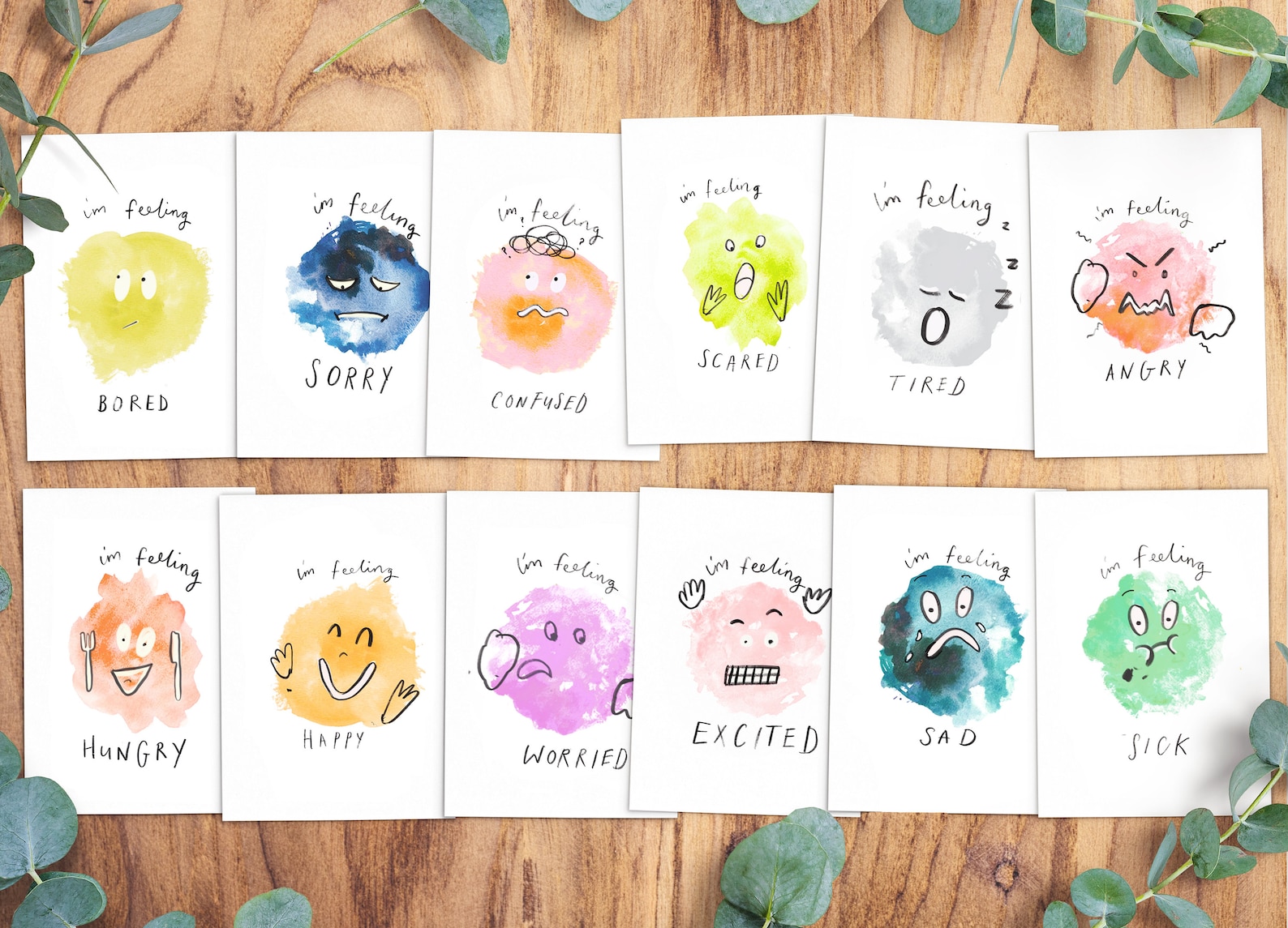 Emotion Flashcards. Feelings, Moods & Emotions Communication Prompts. E ...