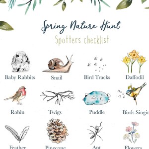 Spring Nature Walk Checklist Scavenger Hunt, Primary, E.Y.F.S, Toddler ...
