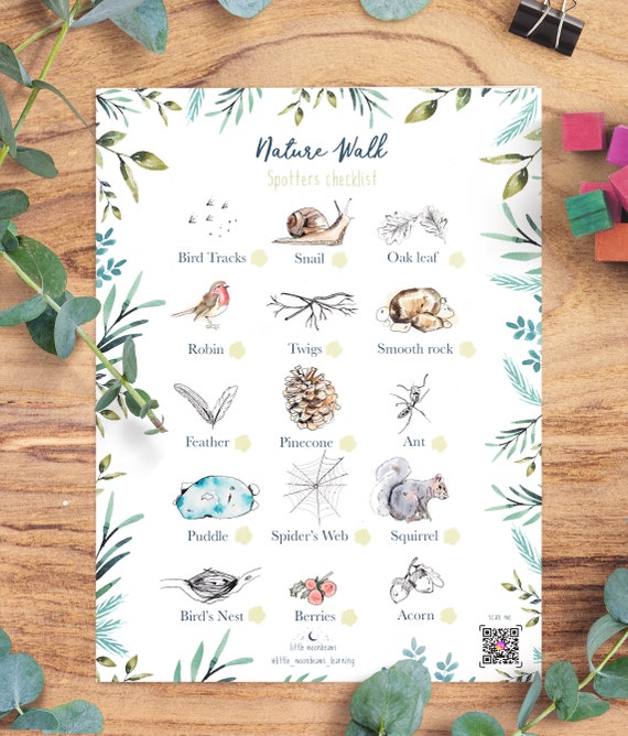 Nature Walk Checklist Scavenger Hunt Printable Original - Etsy