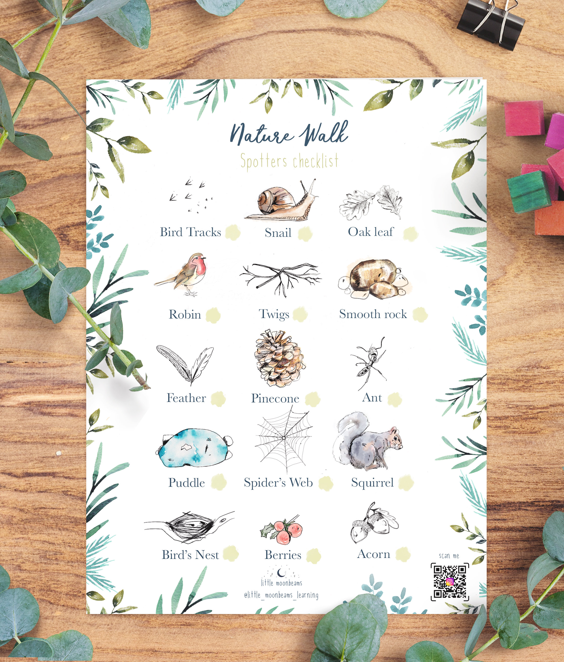 Nature Walk Checklist Scavenger Hunt, Primary, E.Y.F.S, Toddler ...