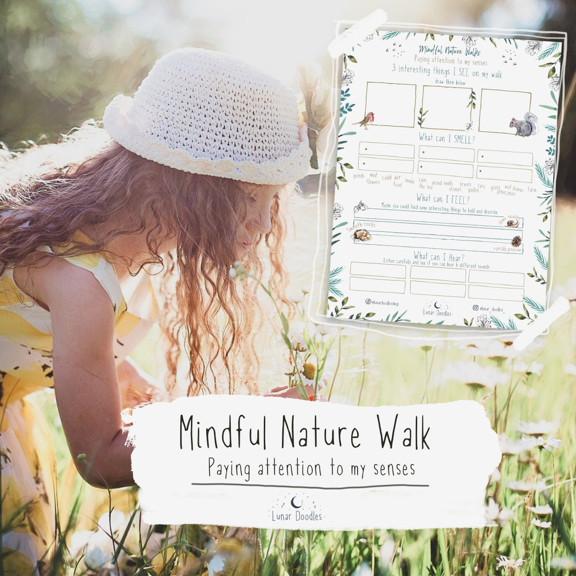Mindfulness in Nature Walk, Senses Activity Printable / Checklist ...