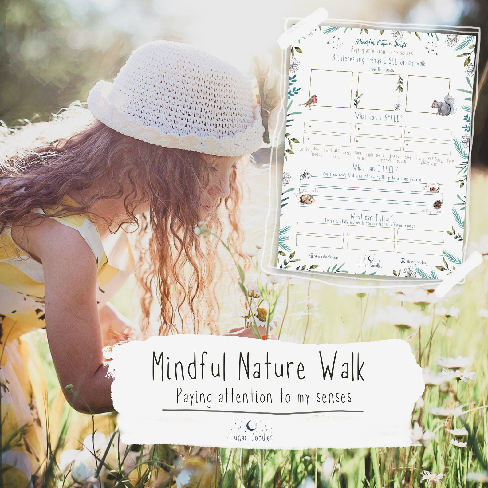 Mindfulness in Nature Walk, Senses Activity Printable / Checklist ...