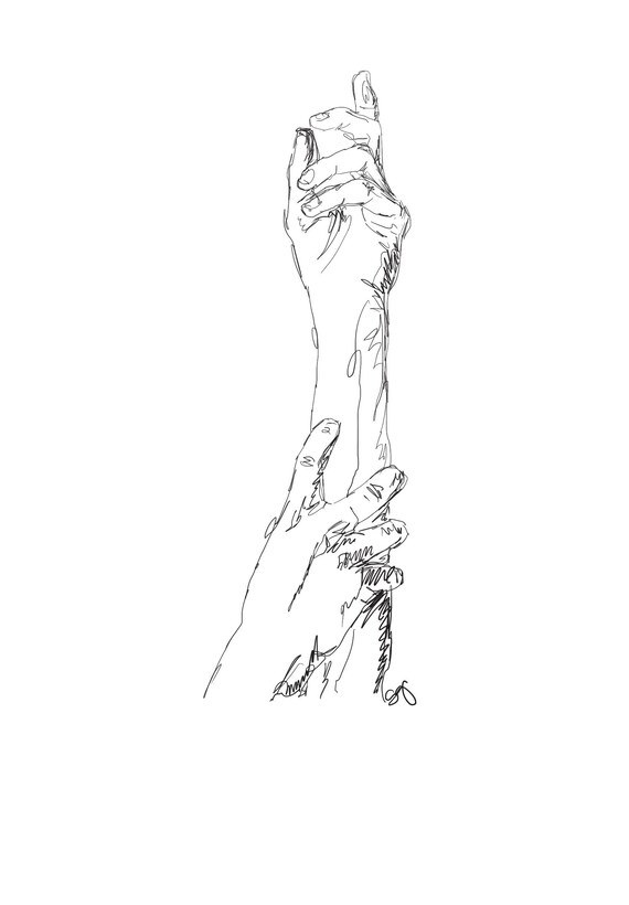 Grasping Hand Drawing