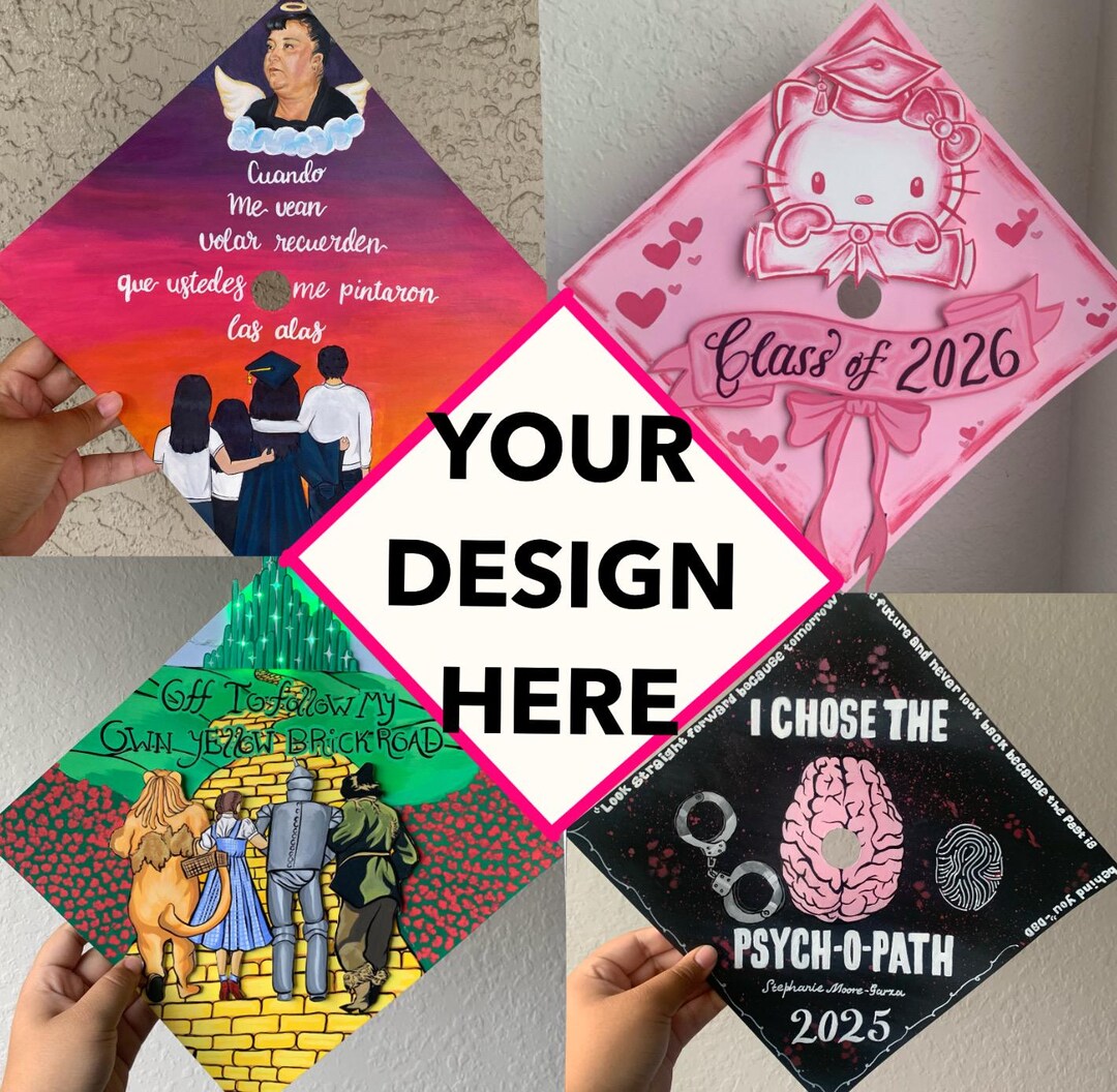 Custom Hand Painted Grad Cap Topper - Etsy