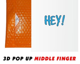 Middle Finger Pop up Card - Etsy UK