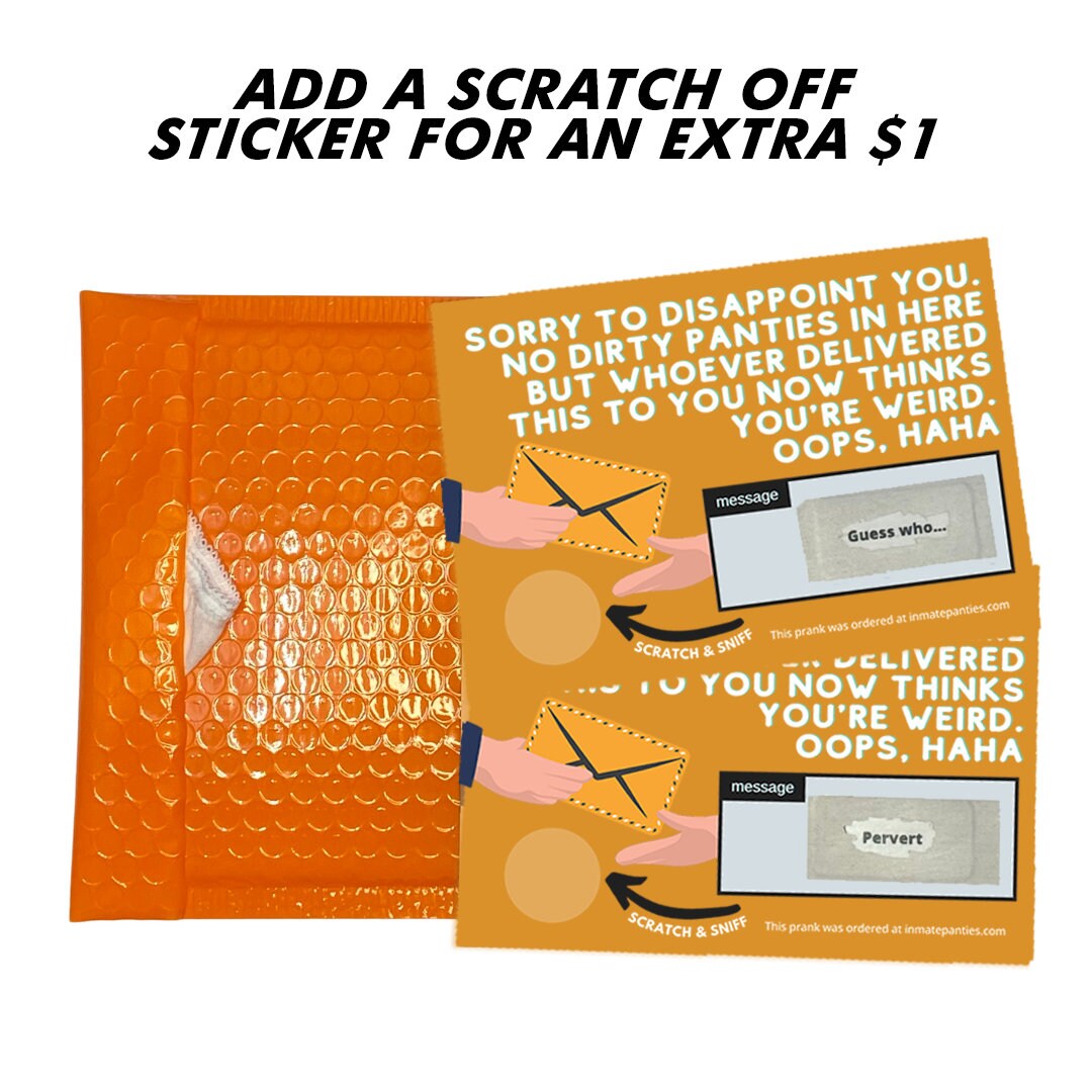 Scratch & Sniff Inmate Panties Prank Envelope | Prank Underwear | Dirty ...