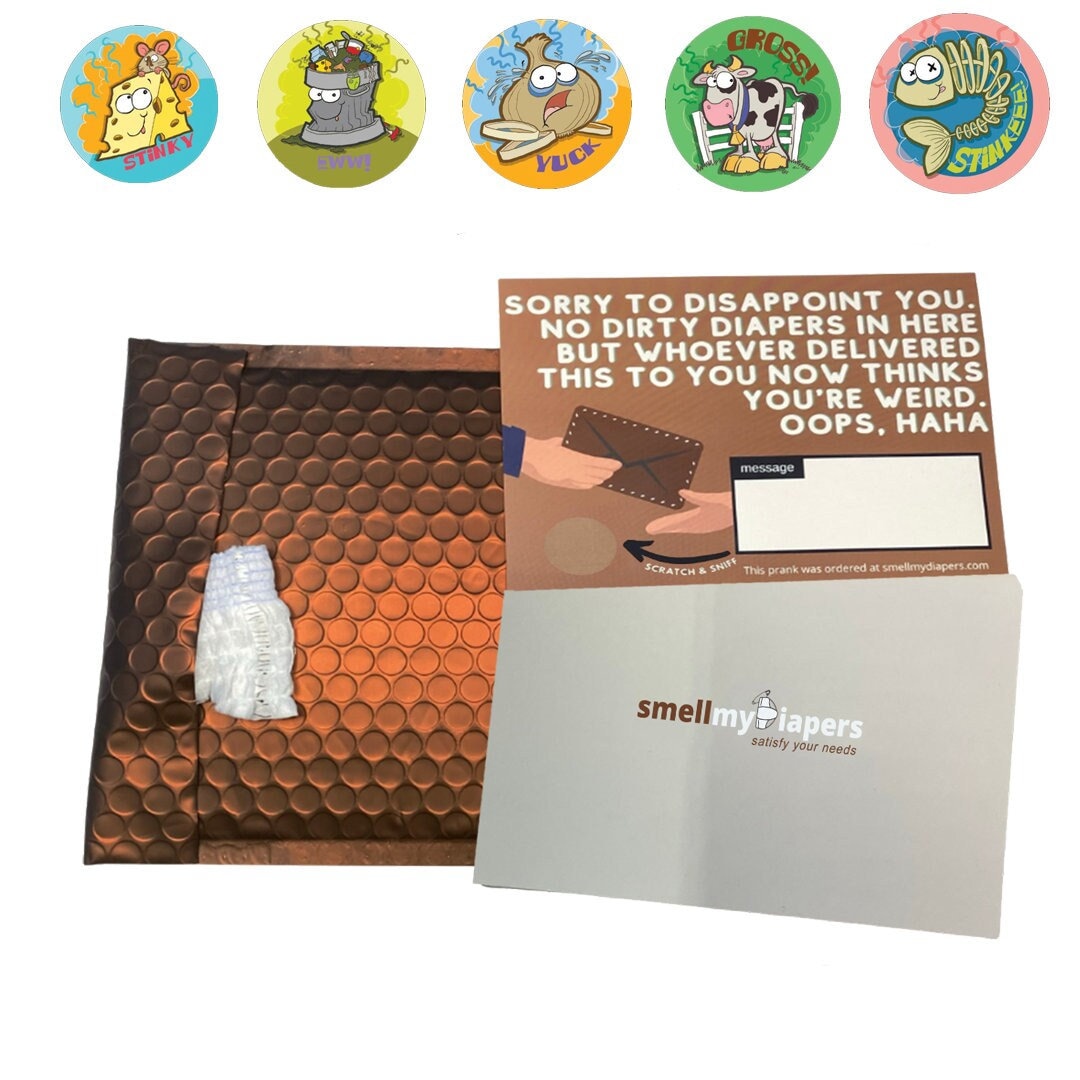 Scratch & Sniff Used Diaper Prank Envelope Prank Underwear Dirty Gag ...