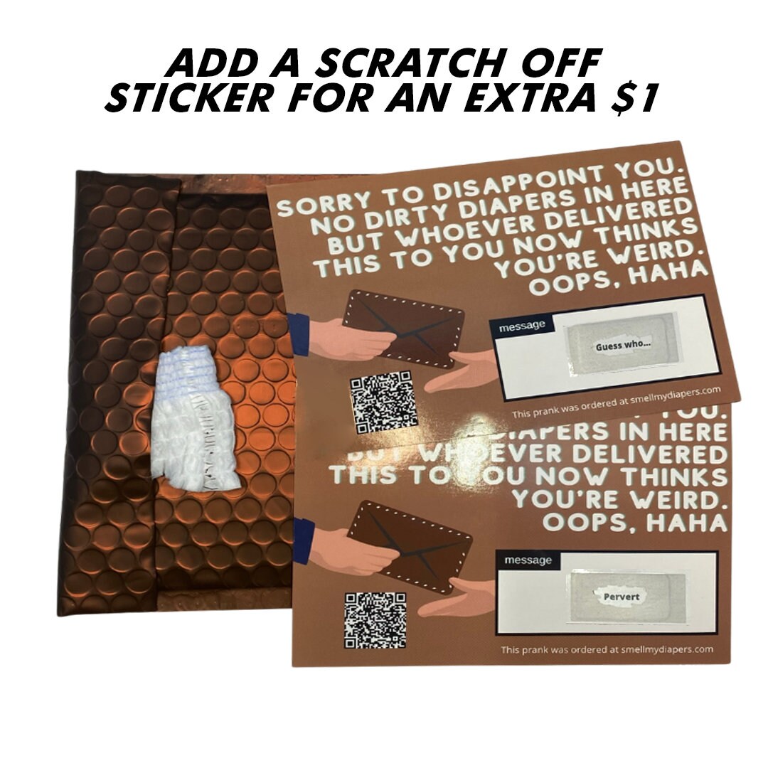 The Original Used Diapers Prank Envelope Prank Underwear Dirty Gag Gift ...