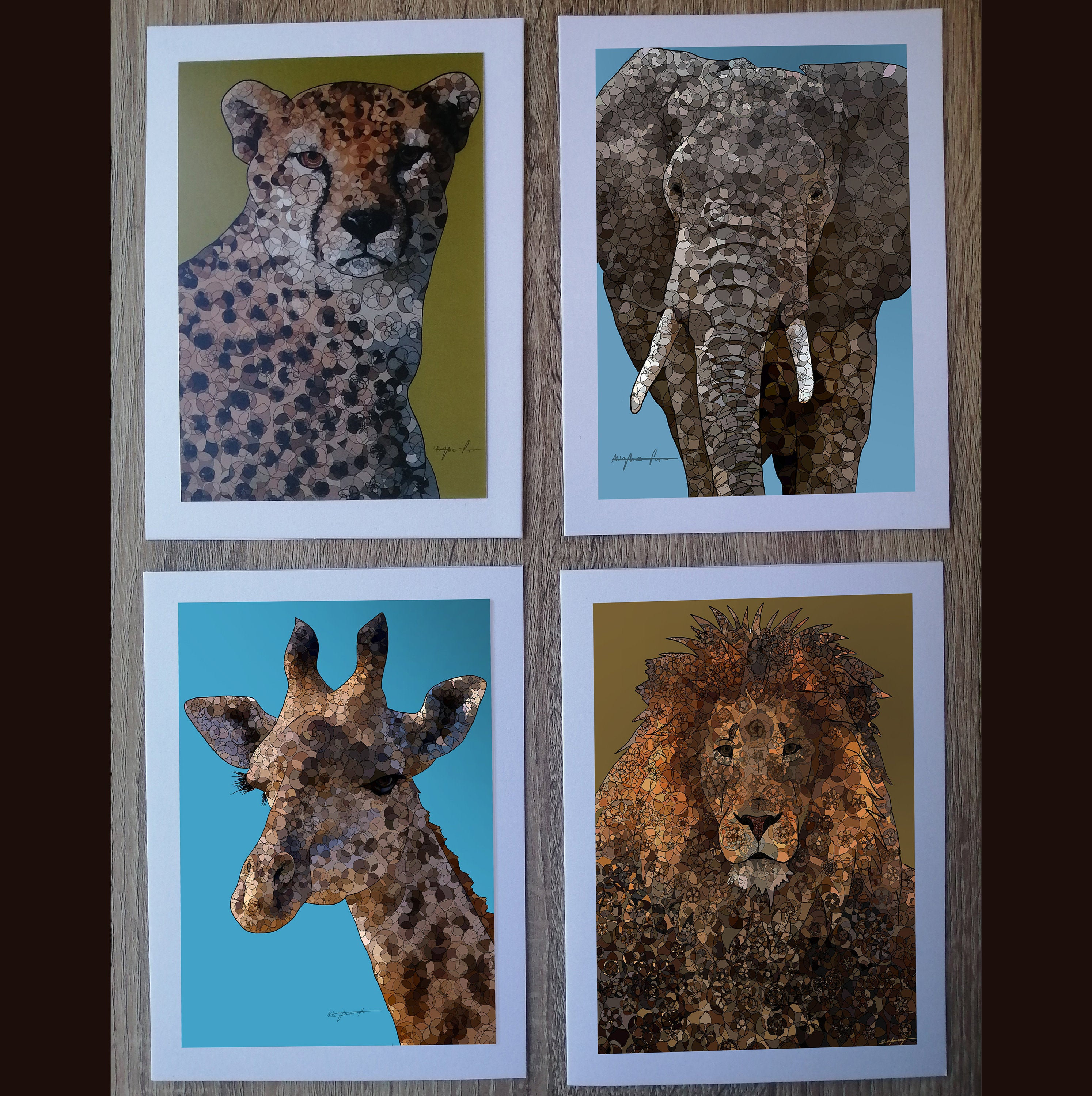 African Wildlife handmade greetings cards - Etsy.de