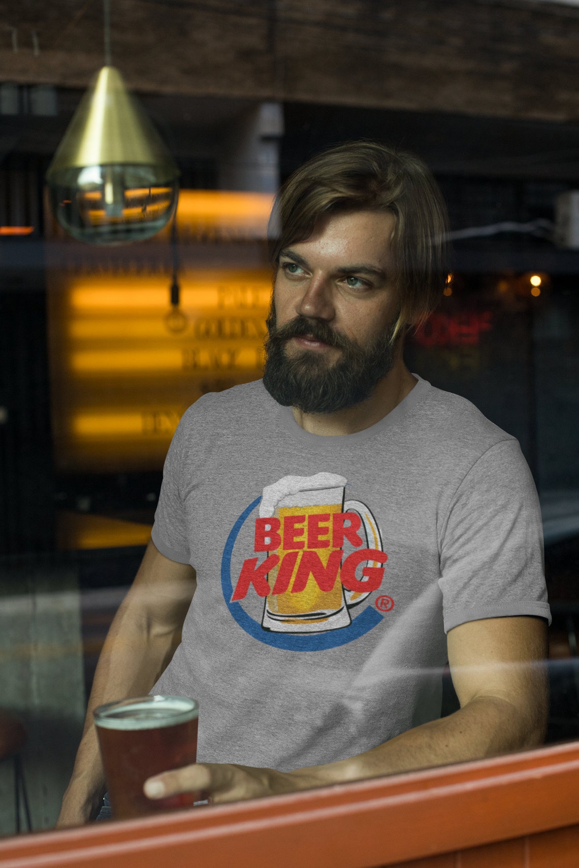 Beer King Tshirt Beer Lover Shirt Beer Gifts Burger King Parody T Shirt ...