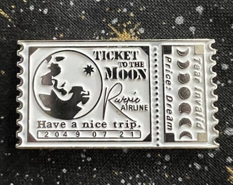 Holographic Ticket to the Moon Vinyl Sticker Cute Korean Stationery ...