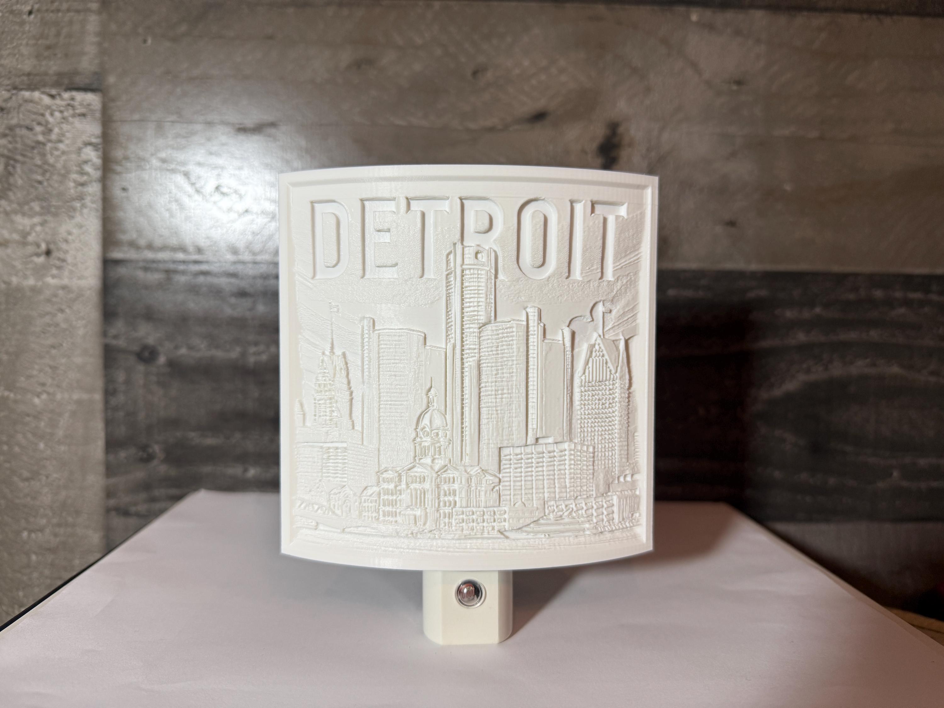 Detroit Skyline Nightlight: 3D Printed LED Home Decor - Etsy