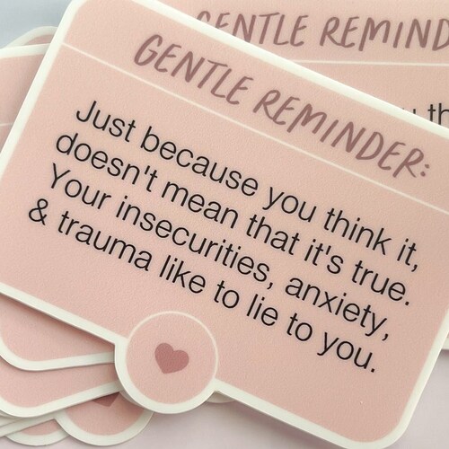 Anxiety Reminder Sticker Trauma Sticker Intrusive Thoughts - Etsy