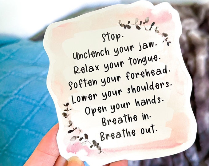 Release Tension Reminder Magnet / Anxiety Magnet / Anxiety Mantra ...