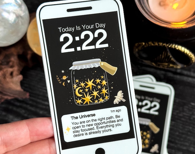 222 Sticker, Angel Number Sticker, Align Sticker, Manifestation Sticker ...