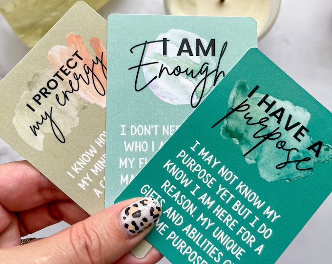 52 Positive Affirmation Cards Deck for Women / Empowerment Cards ...