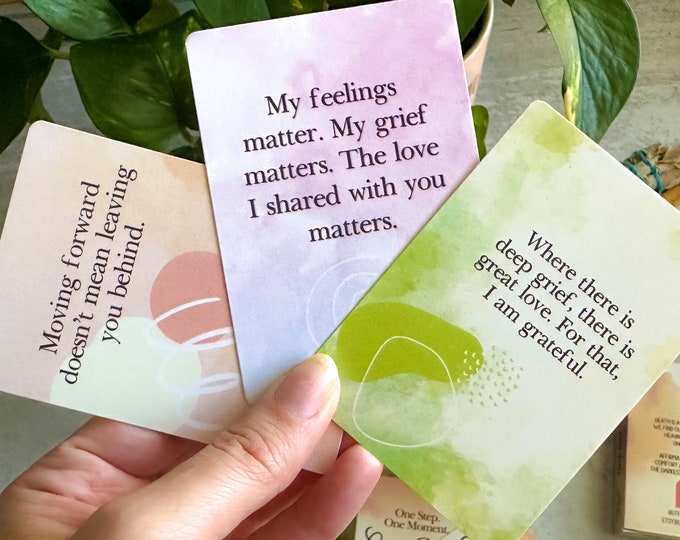 35 Grief Affirmation Cards Deck | Bereavement Cards | Sympathy Gift ...