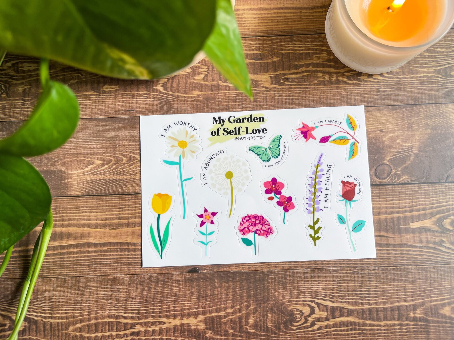 Flower Affirmations Sticker Sheet Gardening Affirmations - Etsy