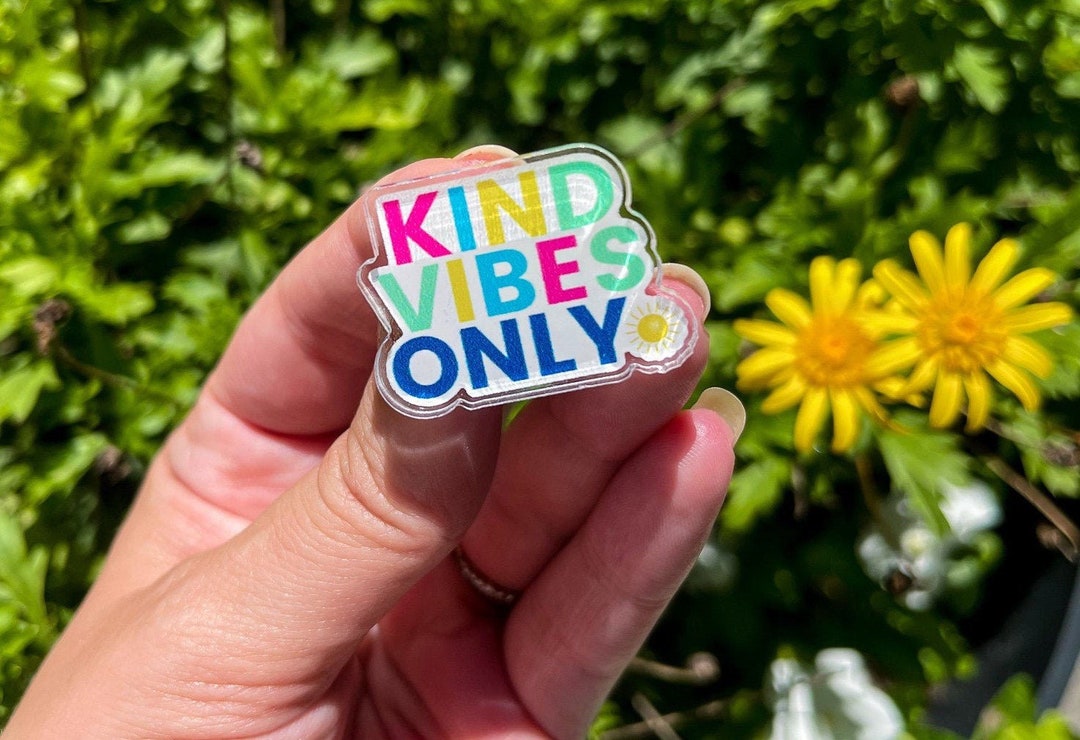 Kindness Enamel Pin / Kind Vibes Only Pin / Kindness Pin / Positivity ...