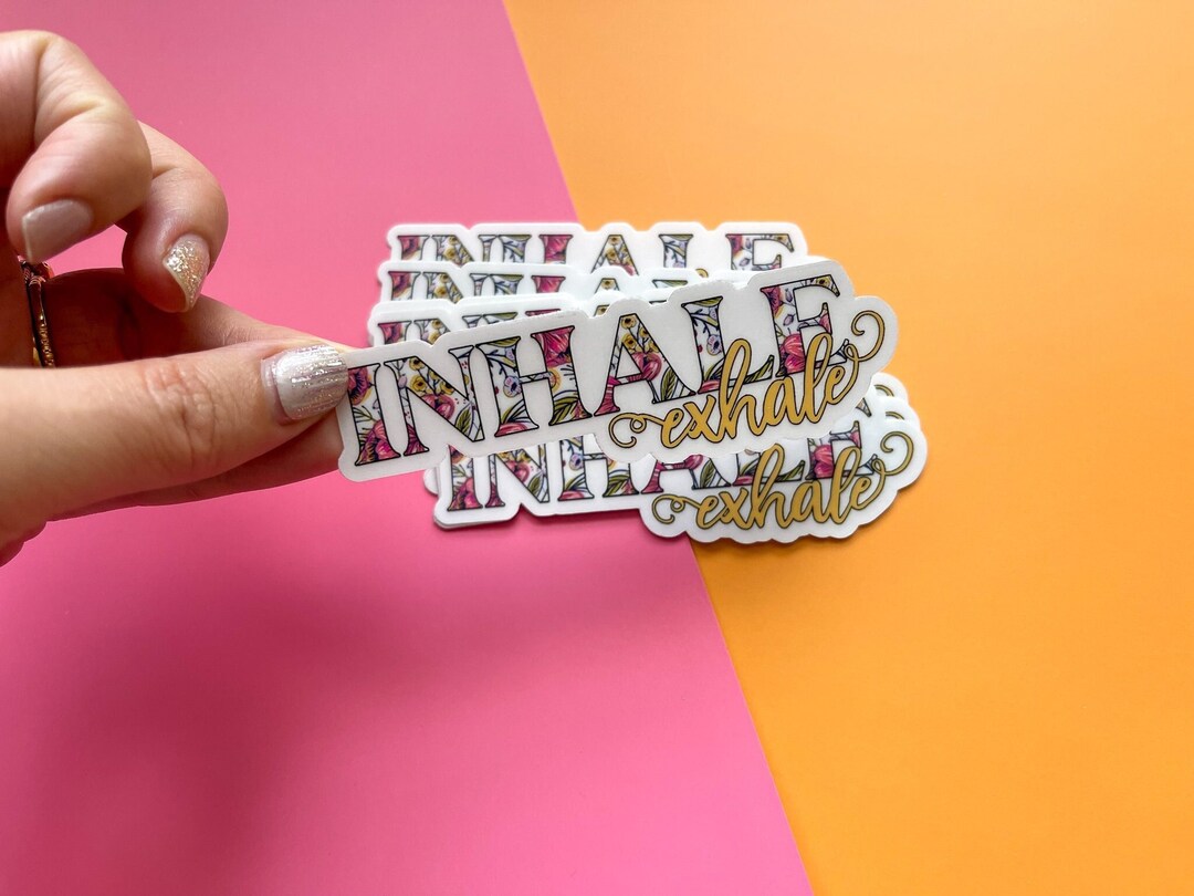 Inhale Exhale Sticker / Breathe Sticker / Mental Health Sticker ...
