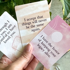 35 Grief Affirmation Cards Deck Bereavement Cards Sympathy Gift Grief ...