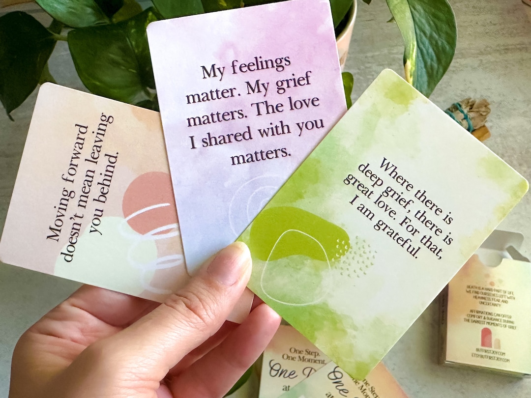 35 Grief Affirmation Cards Deck Bereavement Cards Sympathy Gift Grief ...