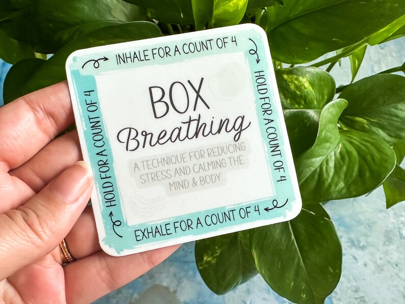 Box Breathing Technique Sticker Square Breathing Breathing - Etsy