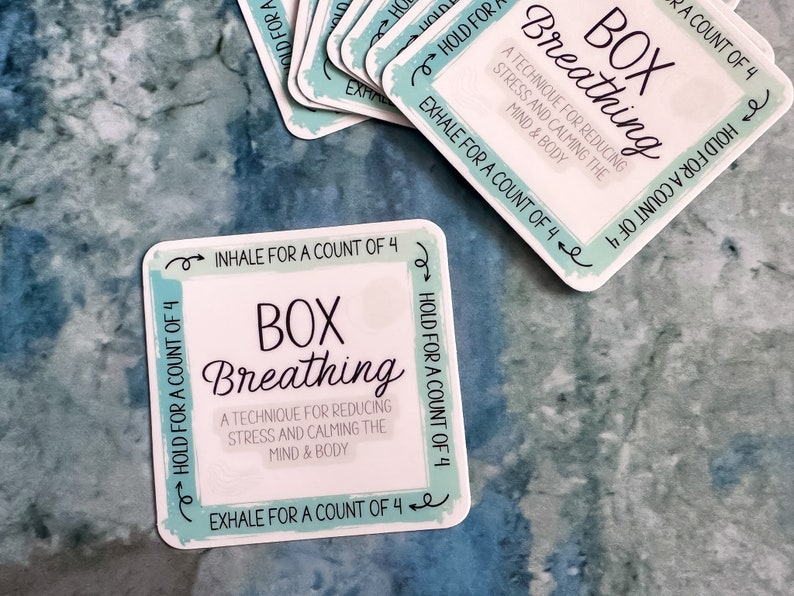 Box Breathing Technique Sticker Square Breathing Breathing - Etsy