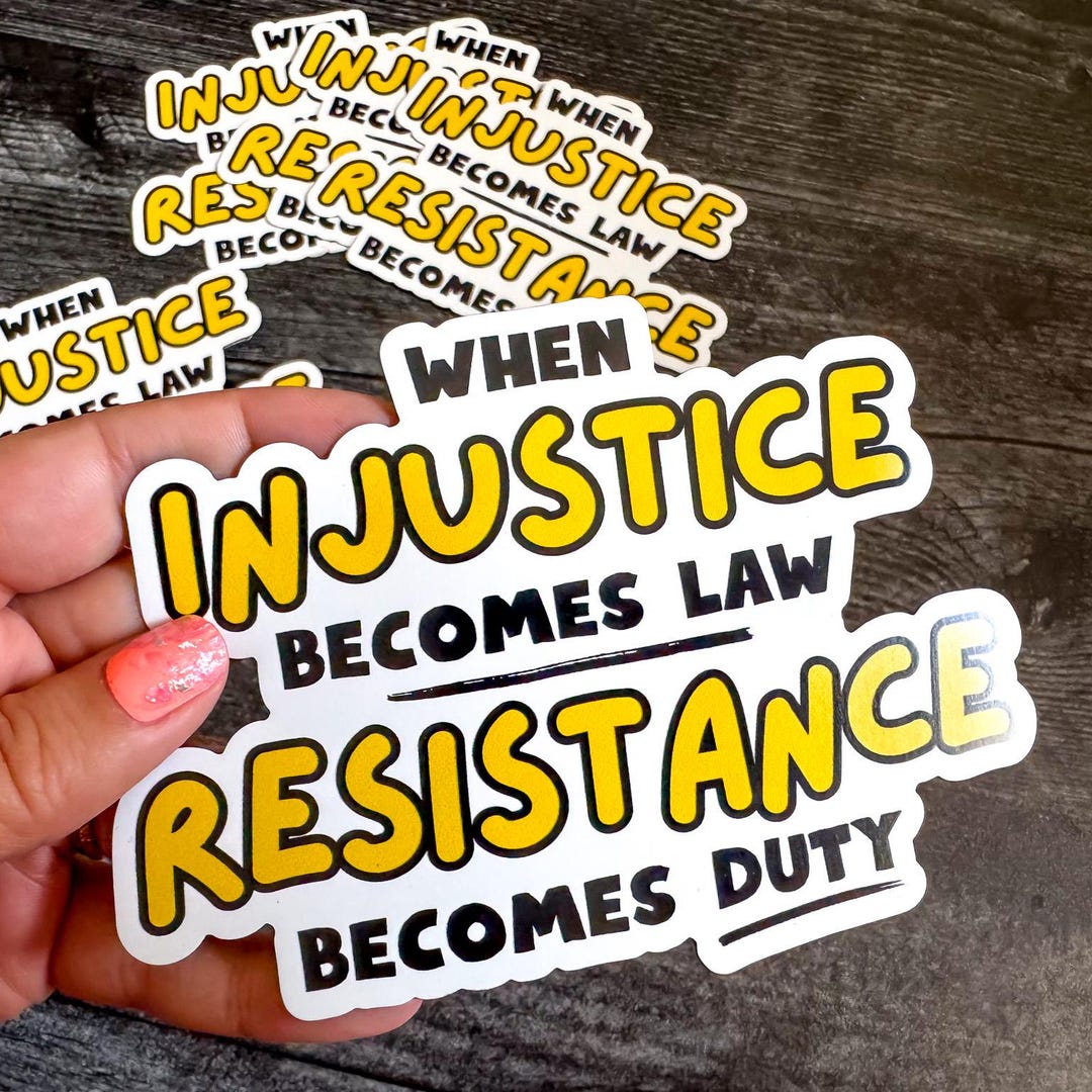 Injustice Resistance Magnet: Social Justice Activist Gift - Etsy